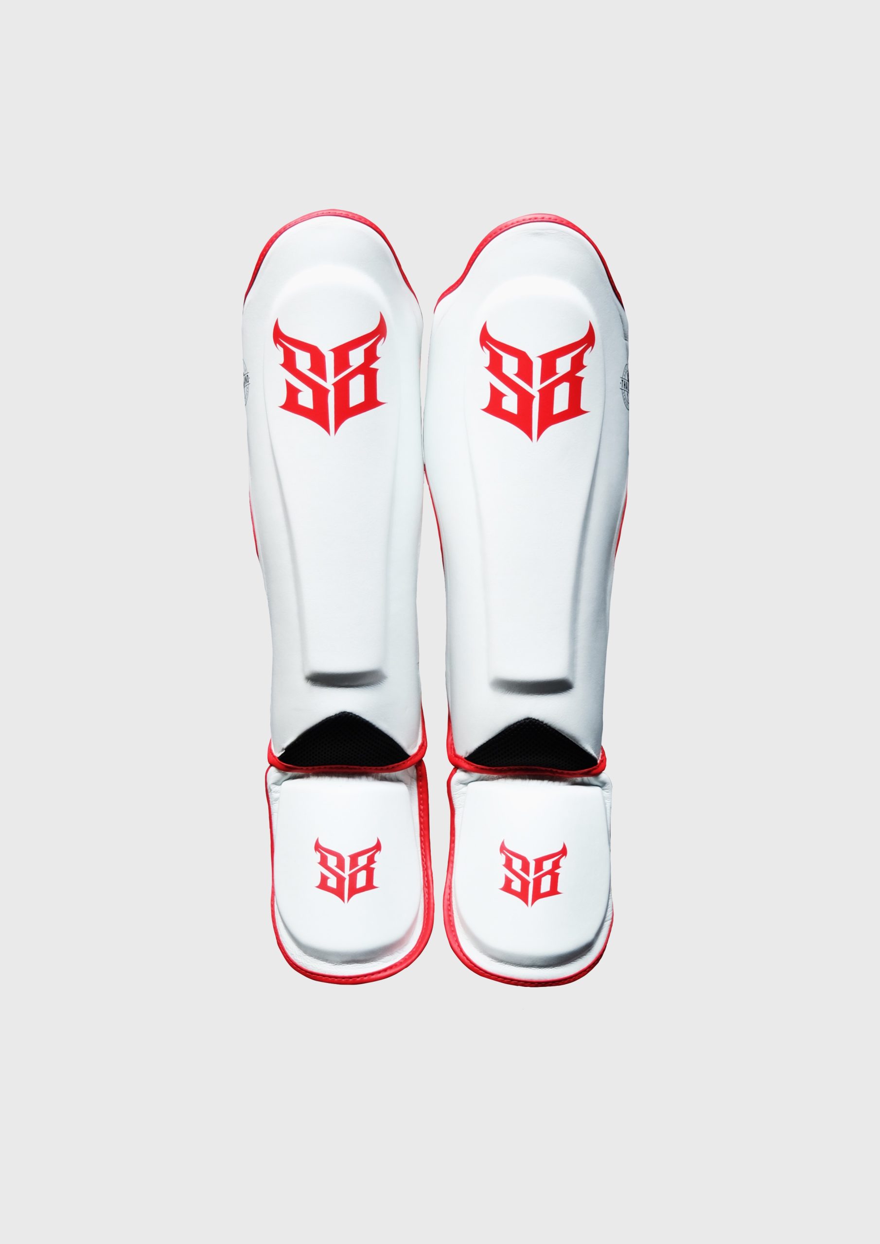 Buy Superbon Fight Gear Shinguards "WHITE AND RED" Superbon Muay thai ...